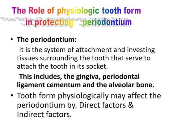 Physiologic tooth from ii | PPTX