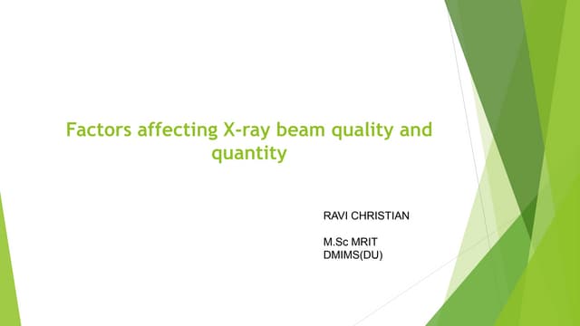 X ray filters | PPTX
