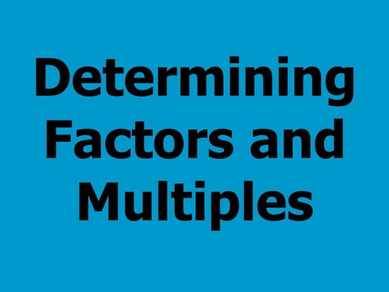 Greatest Common Factor | PPTX