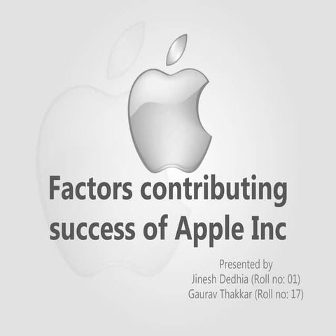 Factors contributing success of apple inc | PPTX | Operating Systems ...