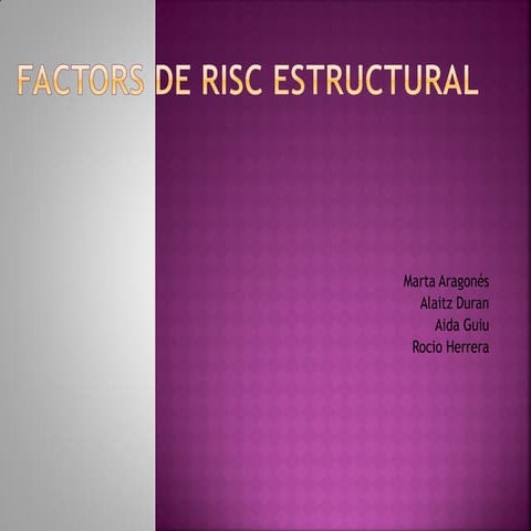 Factors de risc estructural | PDF