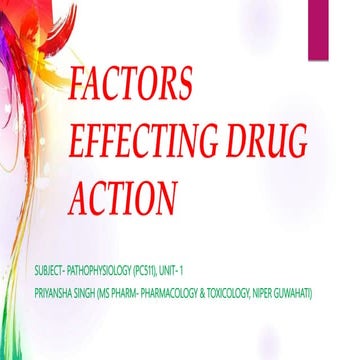 Factors affecting drug action | PPTX