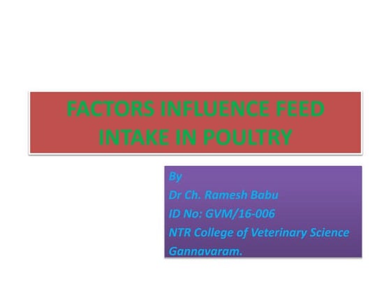 Systems of feeding poultry | PPT