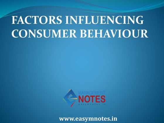 CONSUMER BEHAVIOR | PPT
