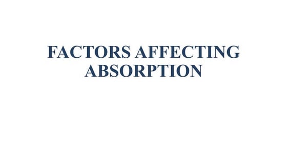 factors affecting dissolution rate a full view. | PPTX | Pharmaceutical ...
