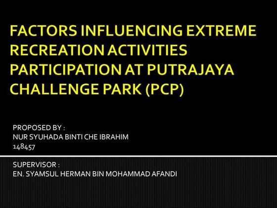 Recreational activities... | PPTX | Sports