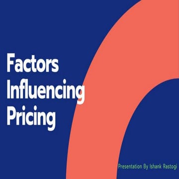 Factors Influencing Pricing | PPTX
