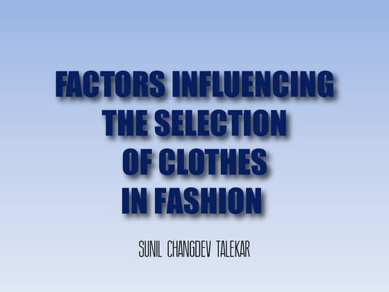 Theories of fashion movement | PPTX | Fashion Trends | Style & Fashion