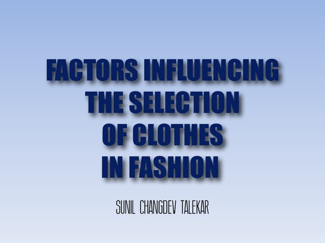 Theories of fashion movement | PPTX