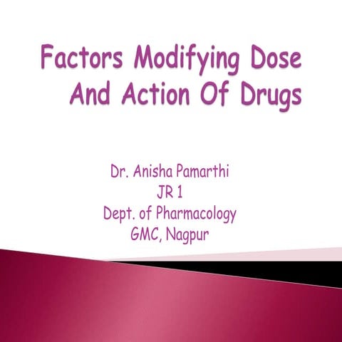 Factors affecting drug action | PPTX