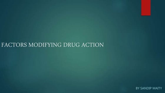 10 factors modifying drug action. | PDF | Illegal Drugs, Tobacco ...
