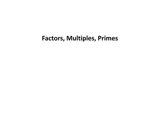 Math.6 chapter 3 factors | PPT