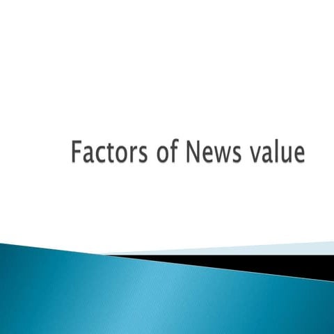 What are news values | PPTX