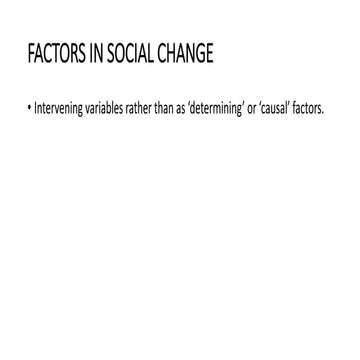 Factors of Social Change.pptx | Science