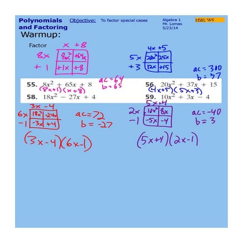 Factor special cases | PDF