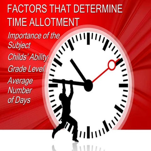 Factors that determine time allotment | PPTX