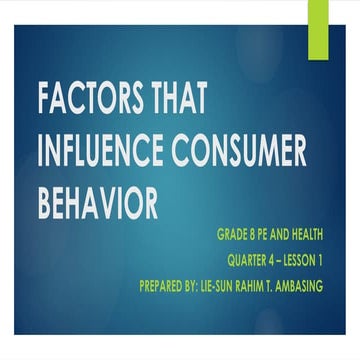 Understanding Factors Influencing Consumer Behavior and Smart Buying ...