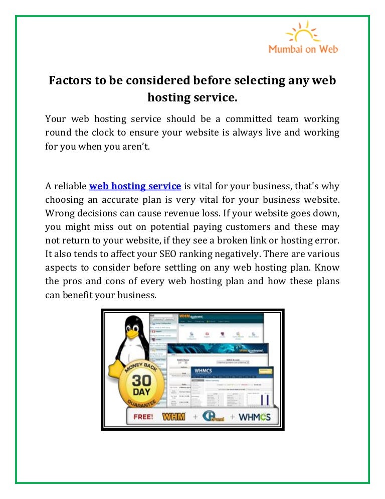Factors To Be Considered Before Selecting Any Web Hosting Service
