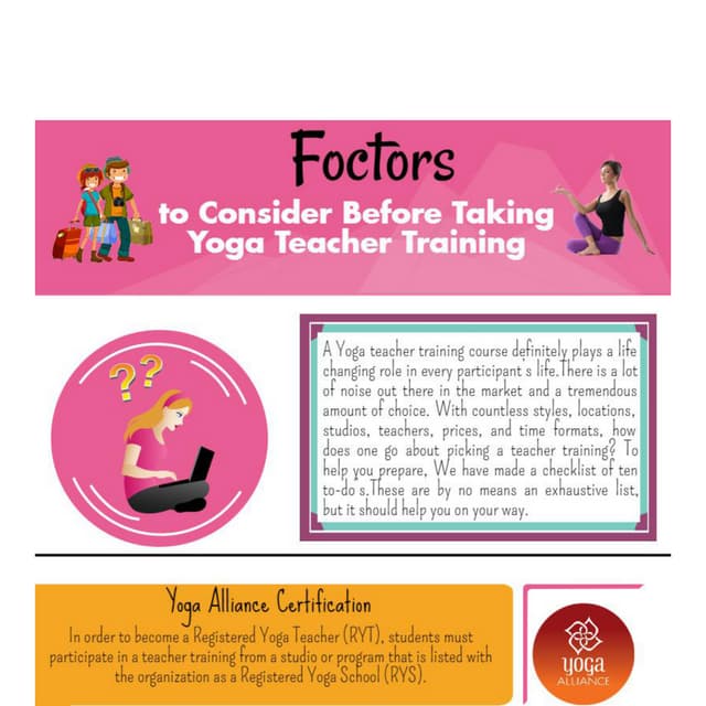 Factors to Consider Before Taking Yoga Teacher Training | PDF