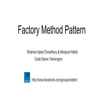 Factory Pattern | PPT