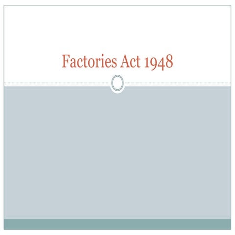 Factory act | PPTX