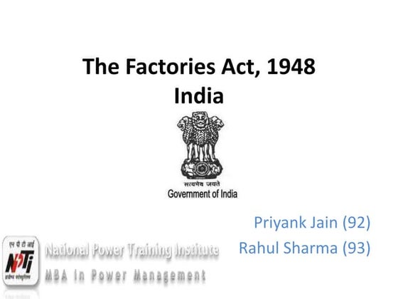 Factories Act,1948 (7) Annual Leave with Wages | PPT