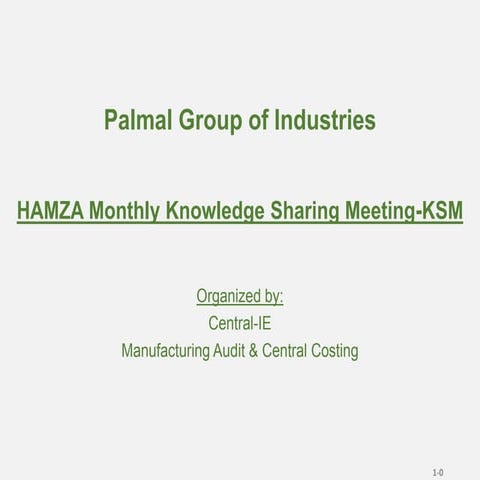 Factory Monthly HAMZA.ppt | Business Accounting & Finance | Business