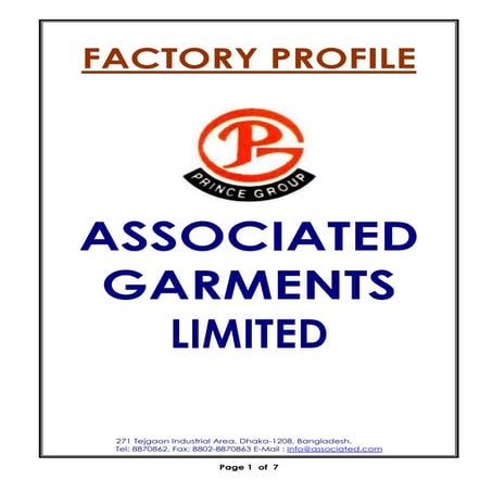 Factory profile associated garments ltd | PDF