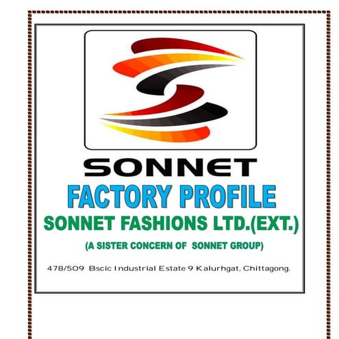 Factory profile of sonnet fashions ltd | PDF | Home Appliances | Home ...