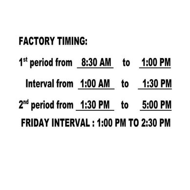 factory timing.docx