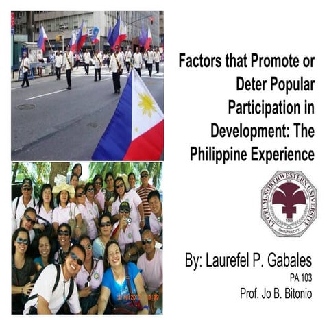Factors that Promote and Impede Popular Participation | PPT | Civic ...