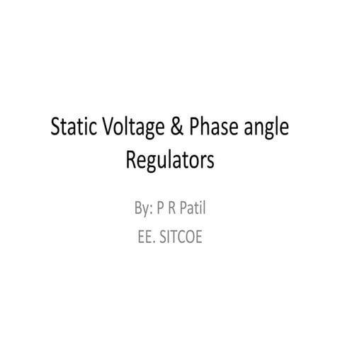 Facts Static Voltage And Phase Angle Regulators Pptx