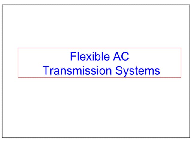 Saturated Reactor(SR) & Thyristor Controlled Reactor(TCR) | PPTX