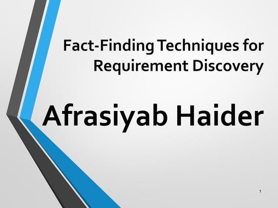 System Analysis Fact Finding Methods | PPTX