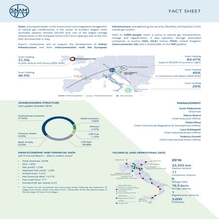 Fact Sheet Snam | PDF