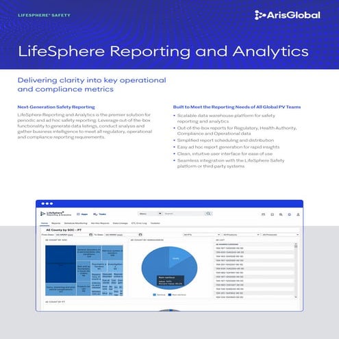 Factsheet - LifeSphere MultiVigilance - Adverse Event Processing Platform | PDF