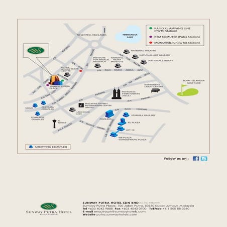 Sunway Putra Hotel Location map | PDF