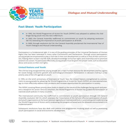 Fact sheet youth participation | PDF