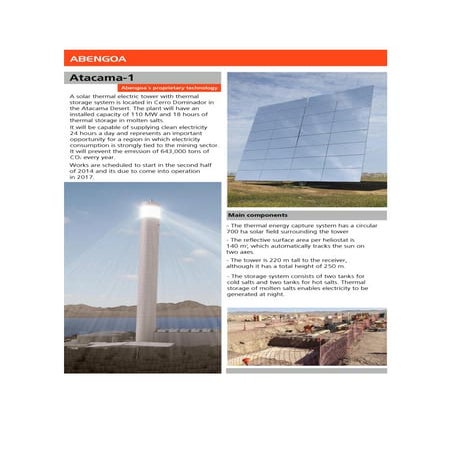 Atacama-1 with Abengoa's technology | PDF