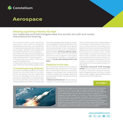 Our Markets - Aerospace | PDF