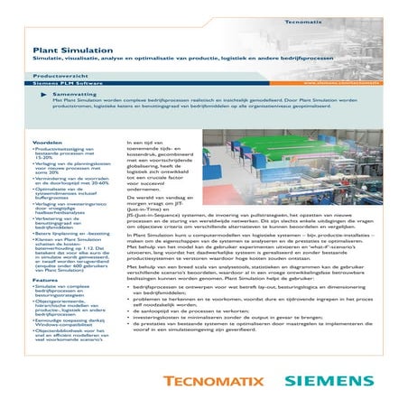 Fact Sheet Plant Simulation | PDF