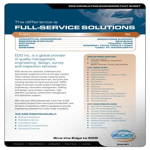 Fact Sheet EDG, Inc. Rev 07 | PDF
