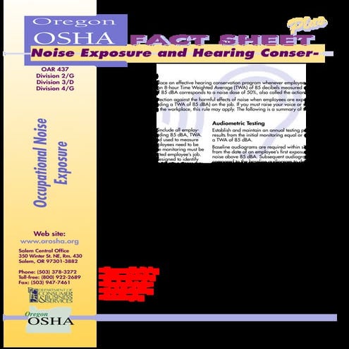 OSHA: Hearing Conservation Program | PPTX