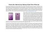 Facts on samsung galaxy dual sim phones