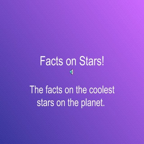 Facts On Stars! | PPT