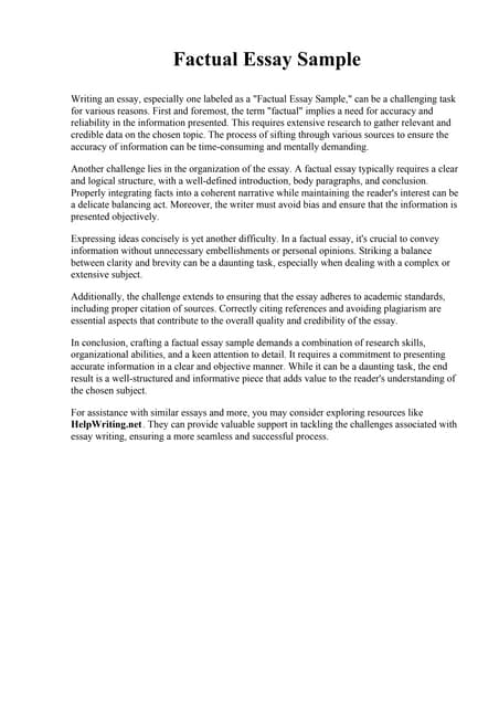 Example Of Informative Speech Essay. Chadron State College | PDF