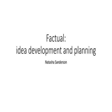 Factual planning | PPTX