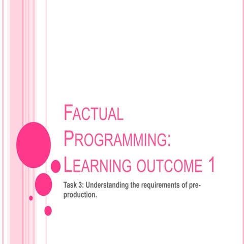 Factual programming doctumentary task 3 | PPTX
