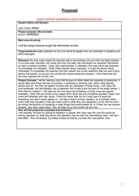 Fmp proposal 2020 | PDF