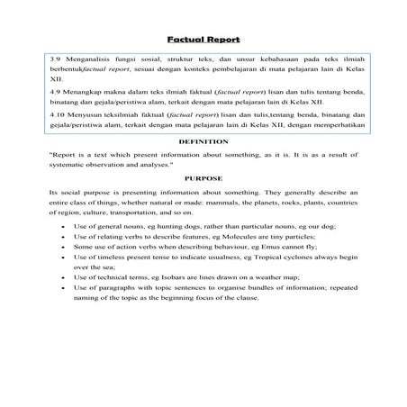 Factual report | DOC